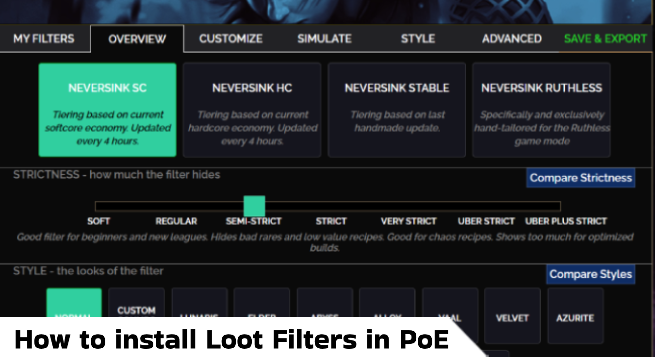 [Guide] Install and Use Loot Filters in Path of Exile - The Game ...